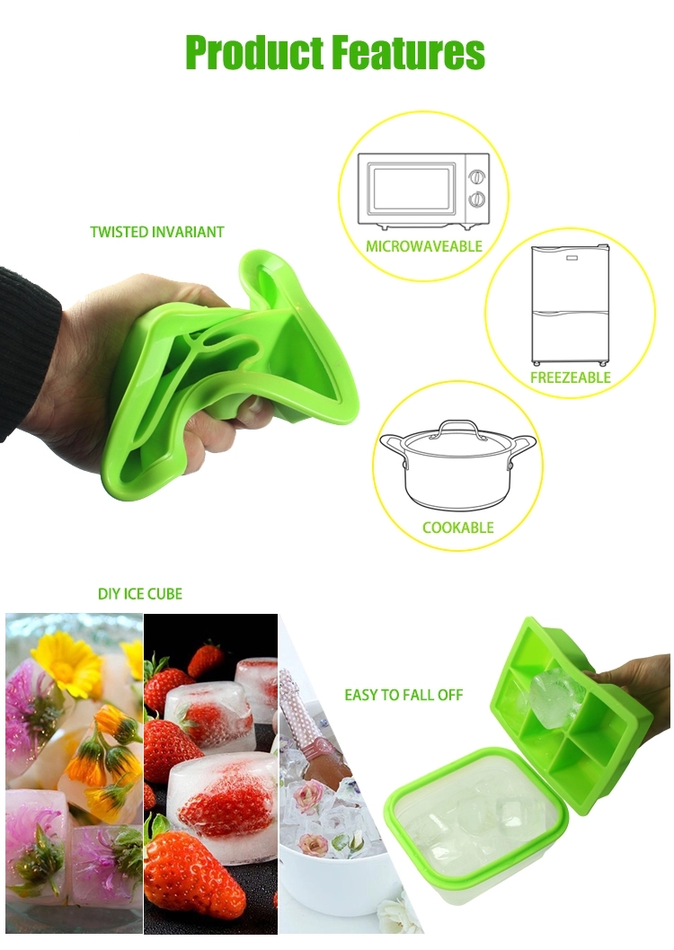 Custom LOGO Ice Cube Tray Silicone Ice Cream Molds - Buy Silicone Ice ...