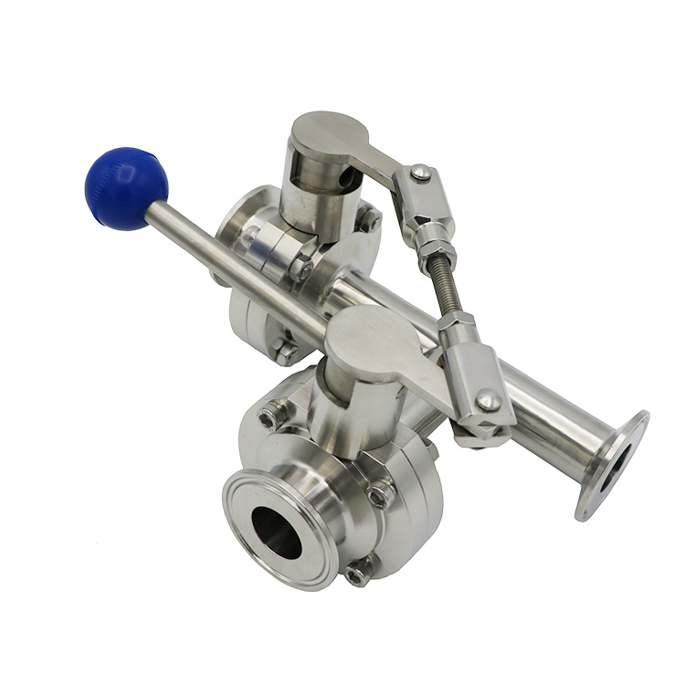 3 Way Butterfly Valves with linkage level from China manufacturer ...