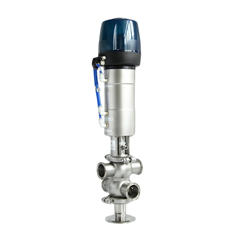 Sanitary Double Seat Mixproof Valve With Intelligent Head from China ...
