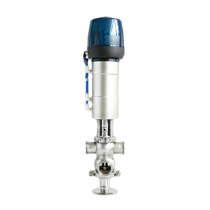 Sanitary Double Seat Mixproof Valve With Intelligent Head from China ...